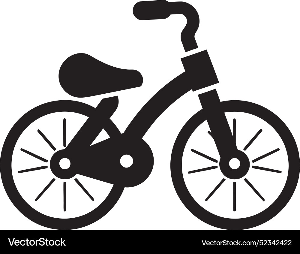 Sharp black tricycle sketchinky trike Royalty Free Vector