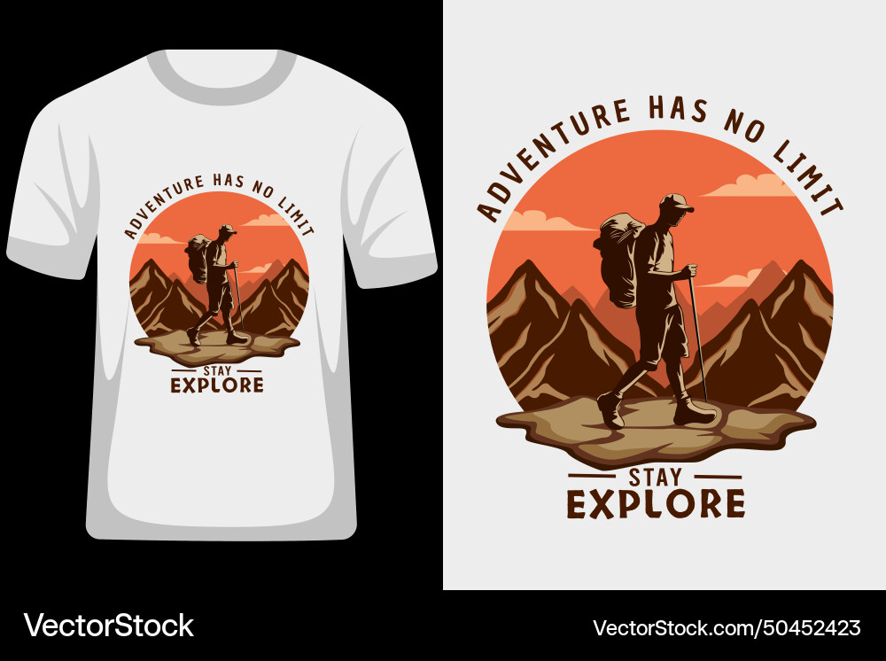 Adventure has no limit stay explore retro vintage Vector Image