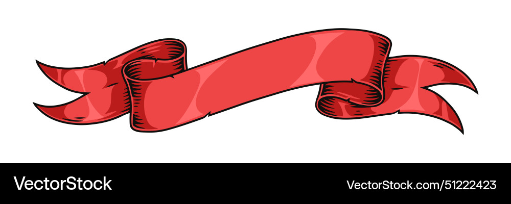 Classic ribbon red vintage emblem Royalty Free Vector Image