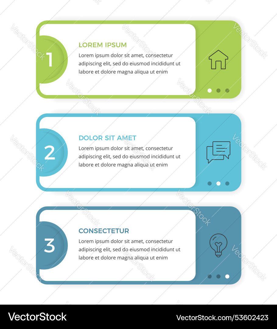 Infographic template - 4 elements – Royalty-Free Vector | VectorStock