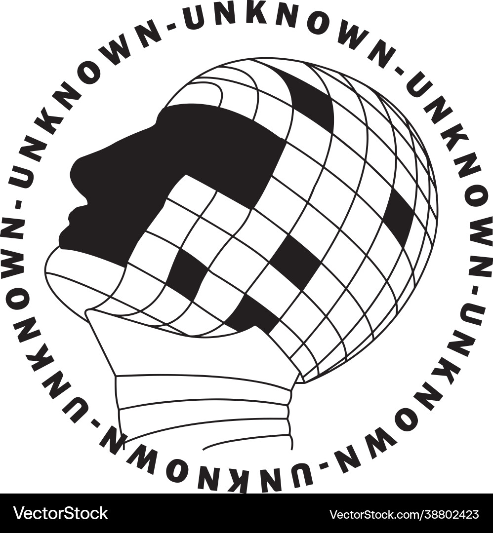 Line art human face with slogan Royalty Free Vector Image