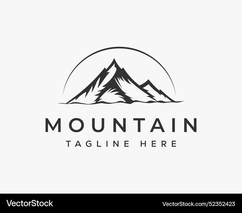Mountain logo design template Royalty Free Vector Image
