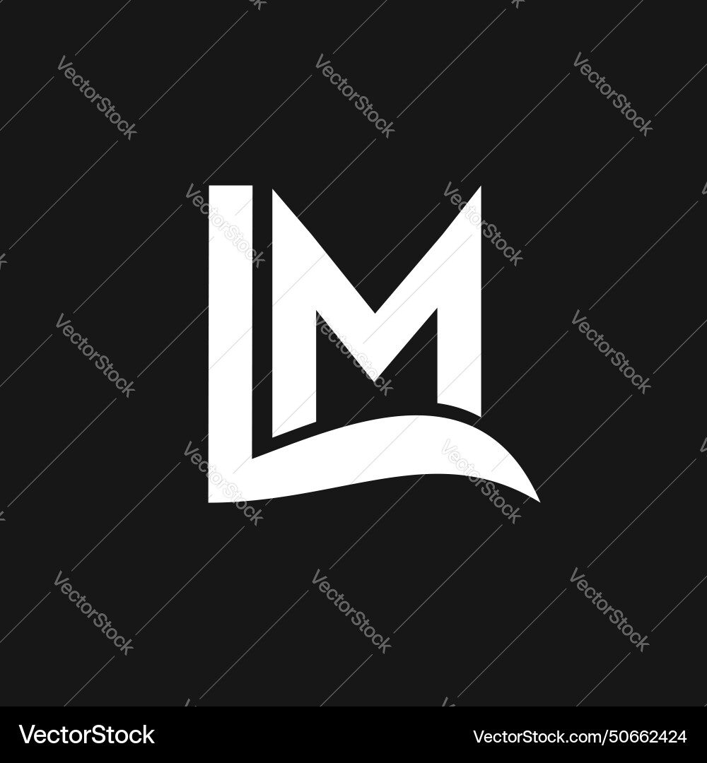 Lm initial letter logo icon design Royalty Free Vector Image
