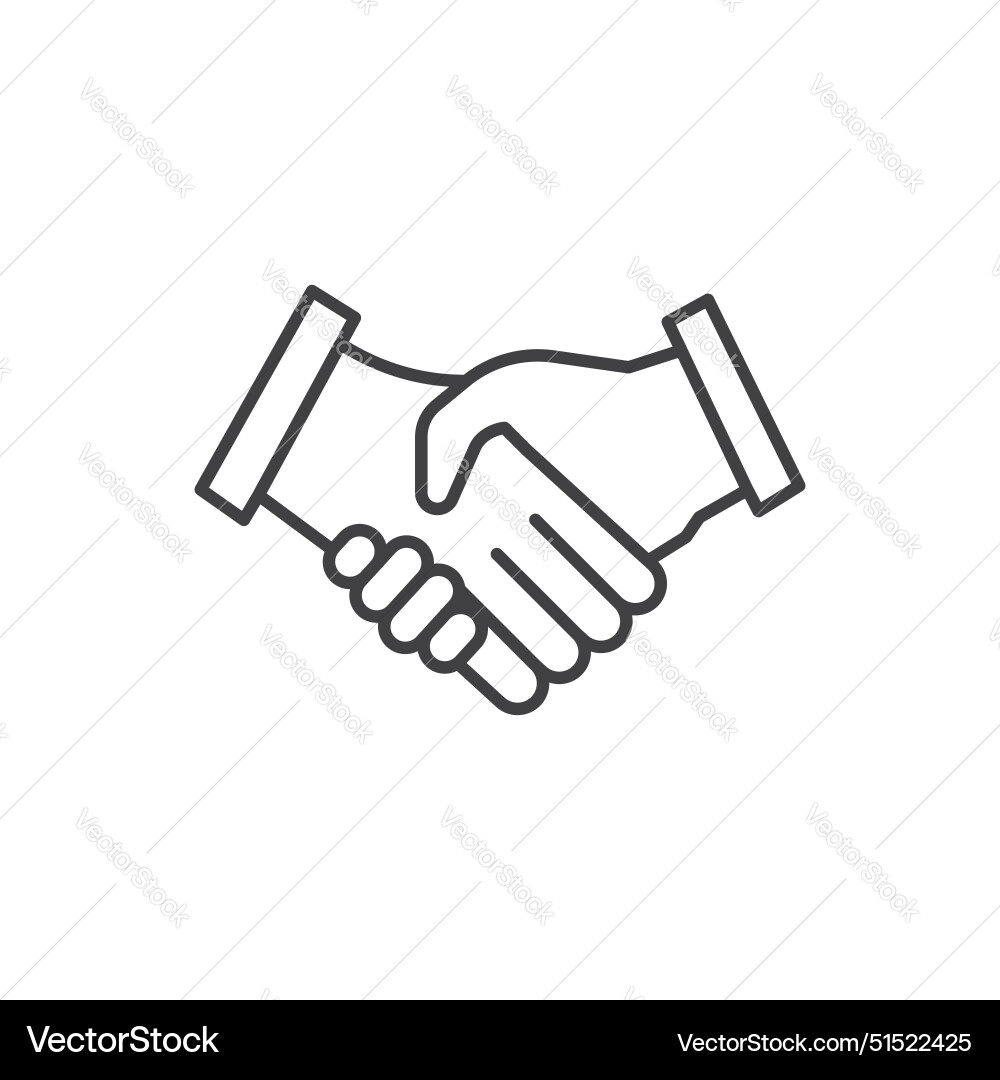 Handshake icon Royalty Free Vector Image - VectorStock