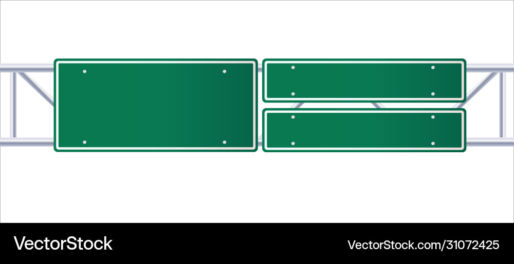 Highway road sign traffic signs on white Vector Image