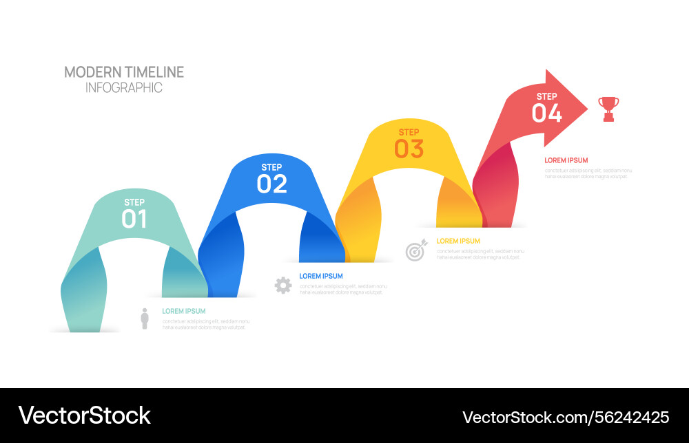 Infographic flow chart arrow business template Vector Image