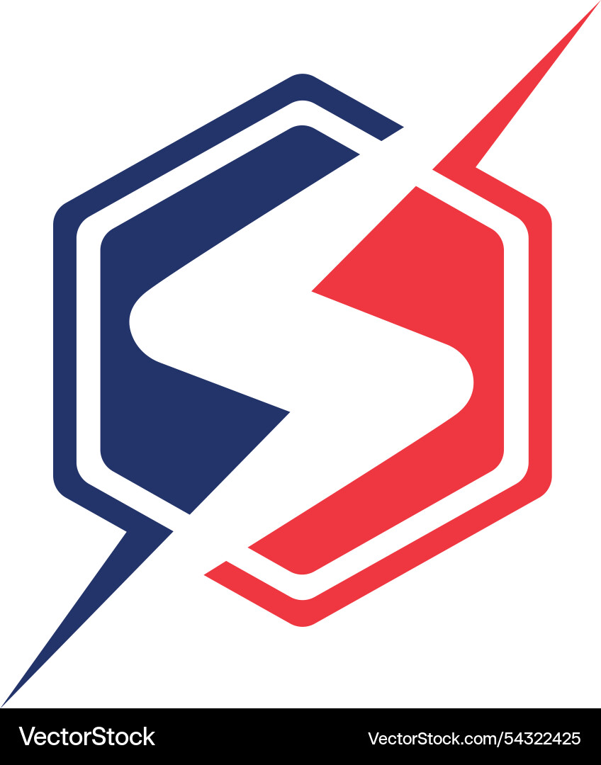 Lightning logo template bolt element strom Vector Image