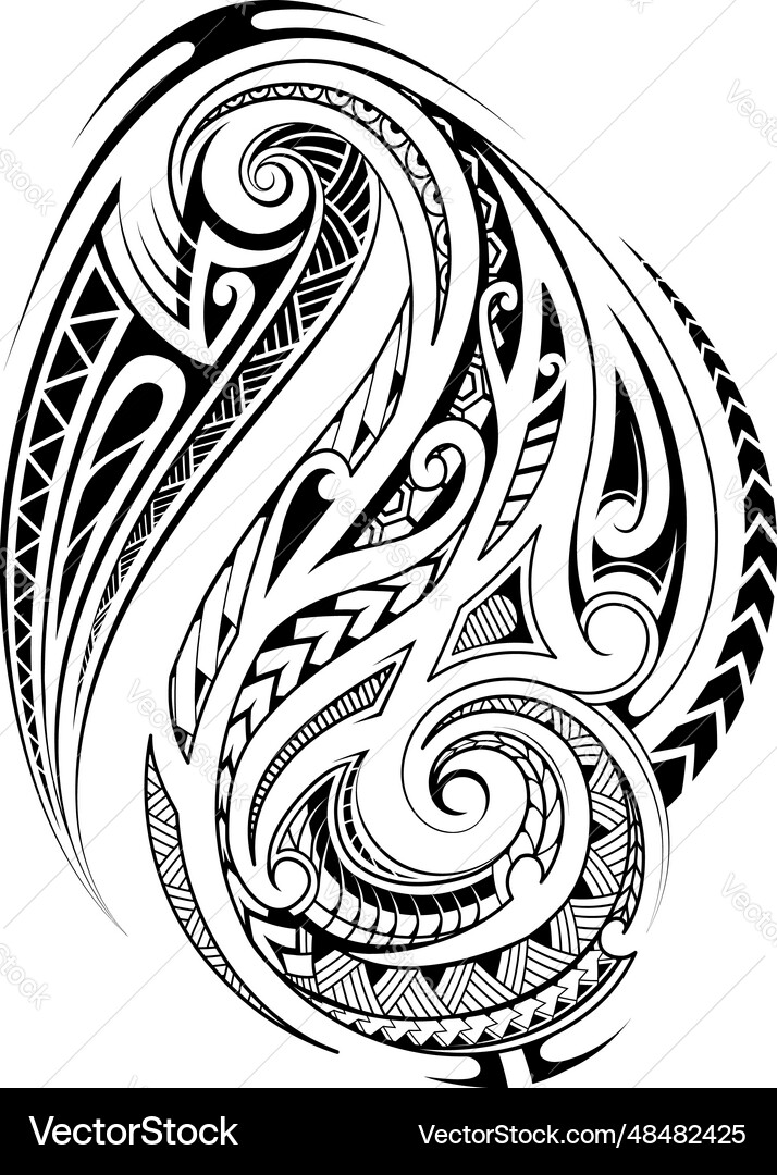 Polynesian style tattoo design Royalty Free Vector Image