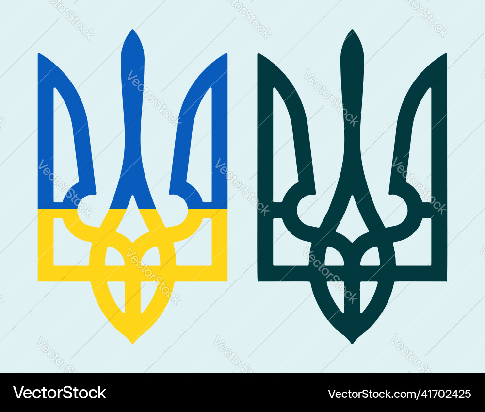 Trident - a symbol of ukraine Royalty Free Vector Image