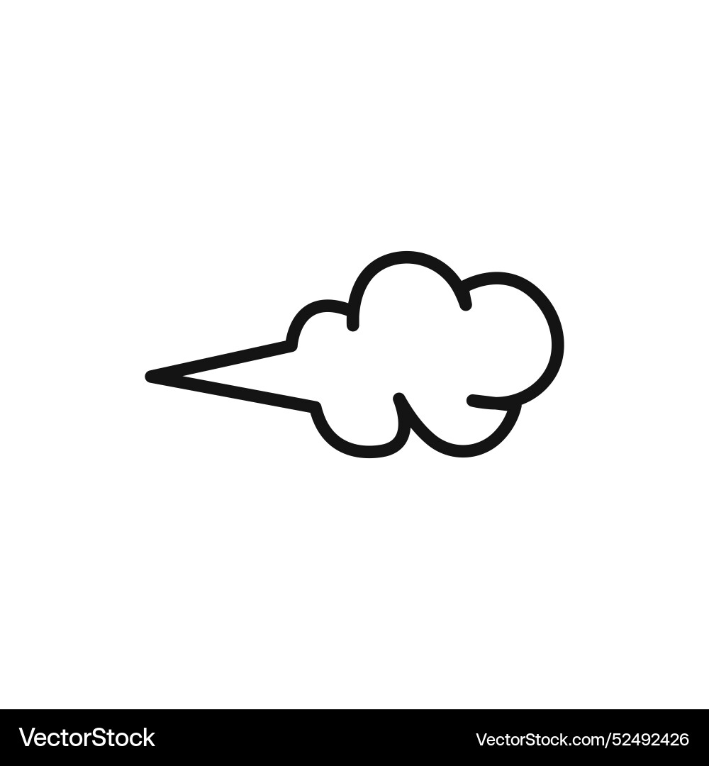 Air spray cloud icon linear graphics set Vector Image