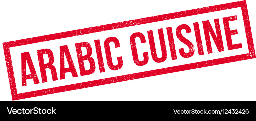 Arabic cuisine rubber stamp Royalty Free Vector Image