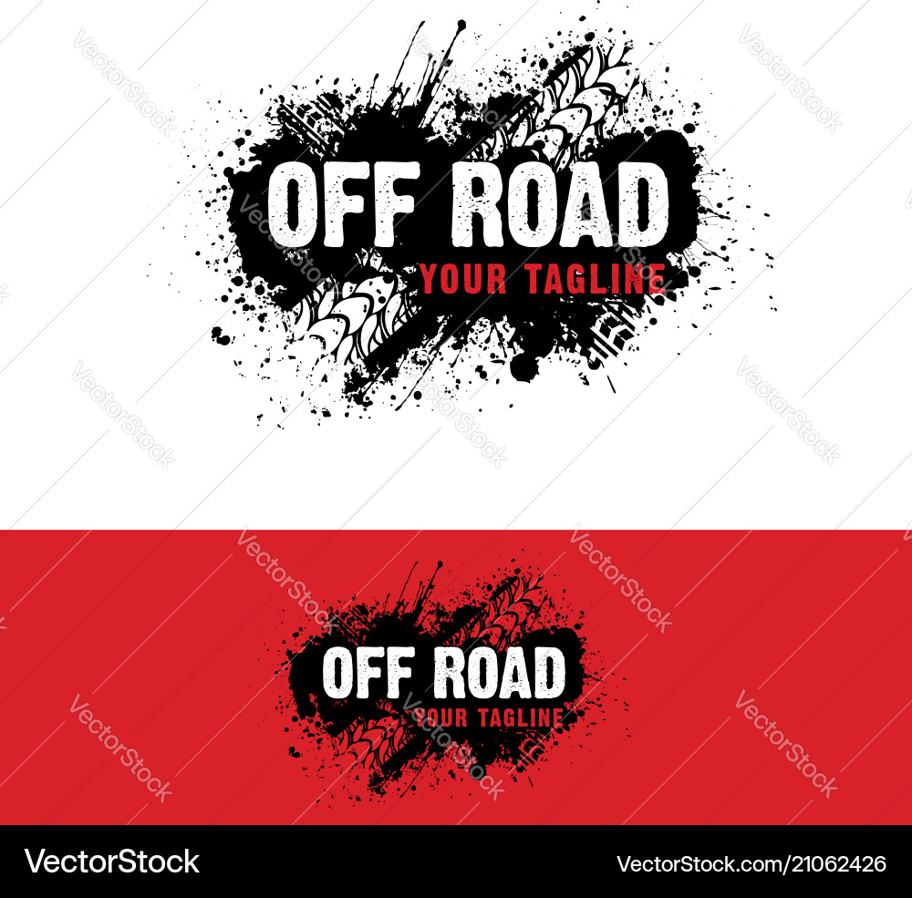 Automotive off road logo Royalty Free Vector Image