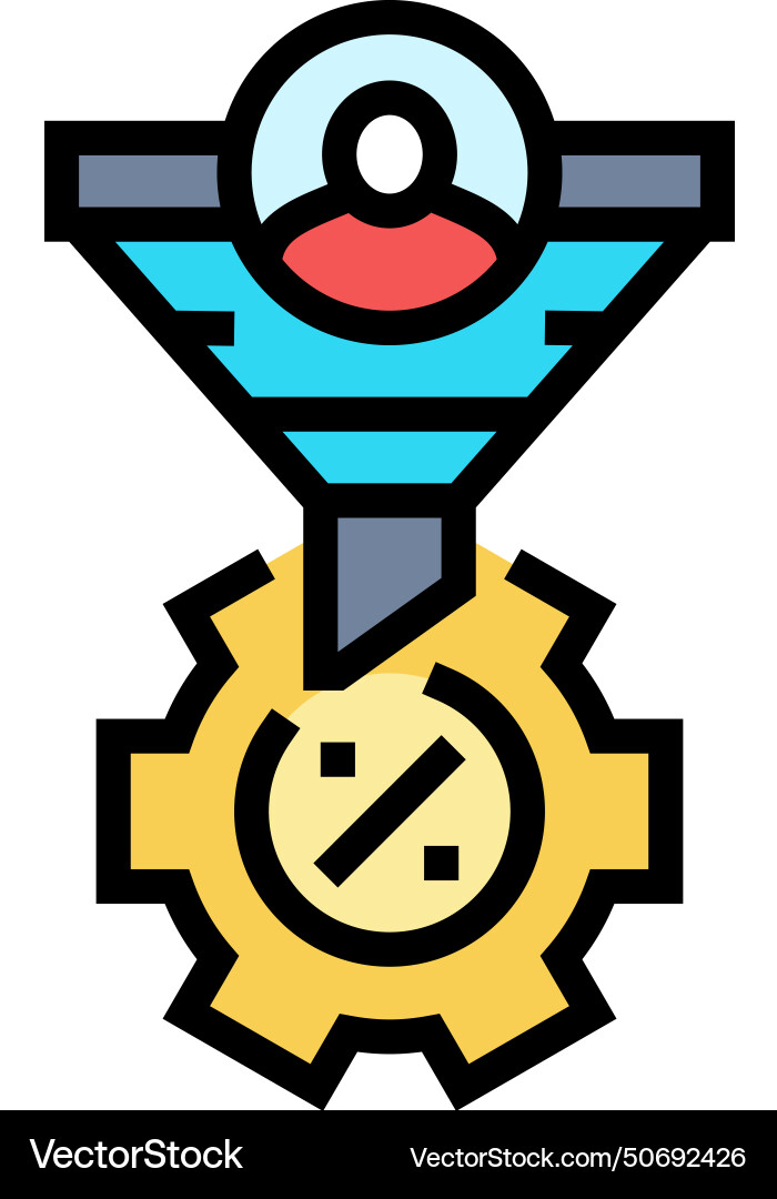 Conversion rate optimization cro color icon Vector Image