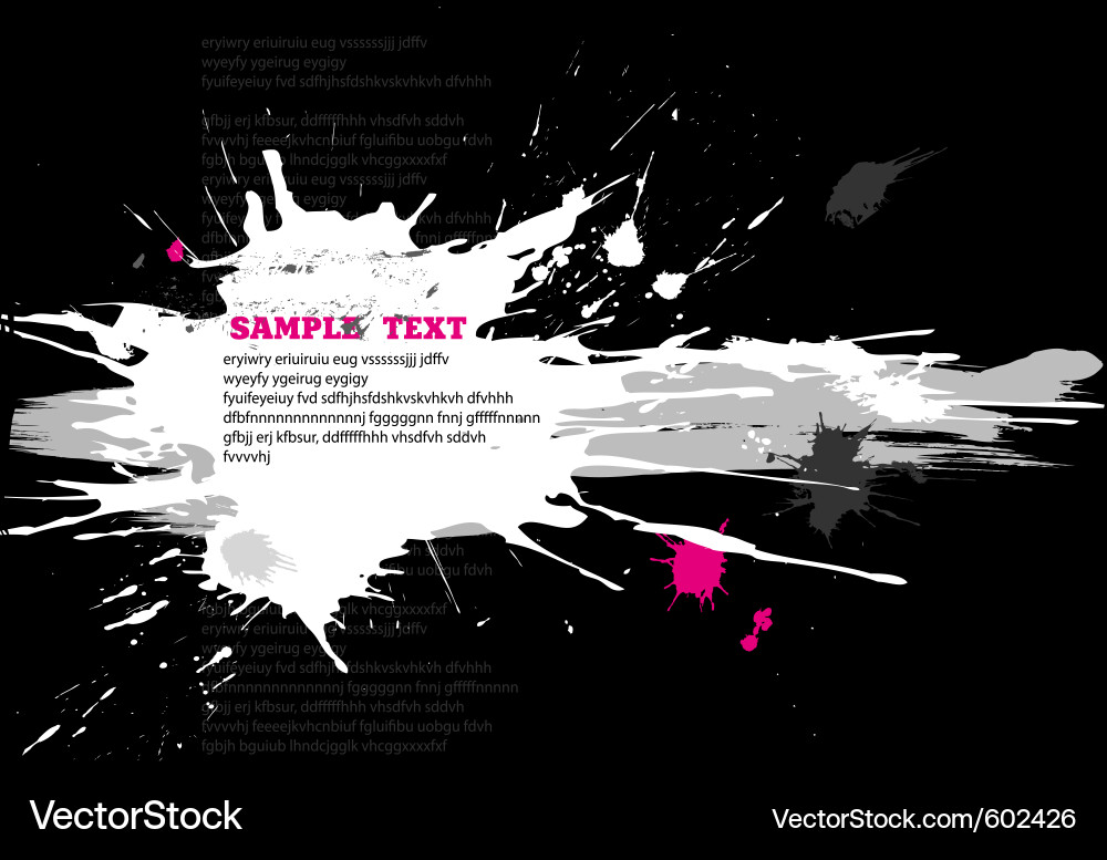 Dark Grunge Splatter Banner Royalty Free Vector Image