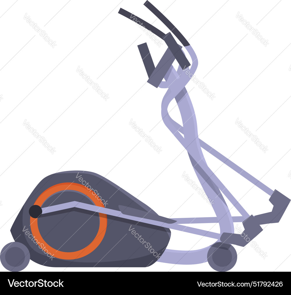 Elliptical trainer machine is standing on white Vector Image