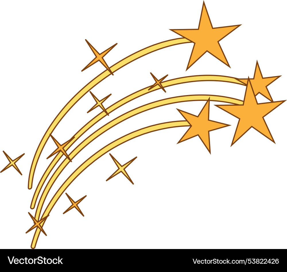 Enchantment magic star arch cartoon Royalty Free Vector