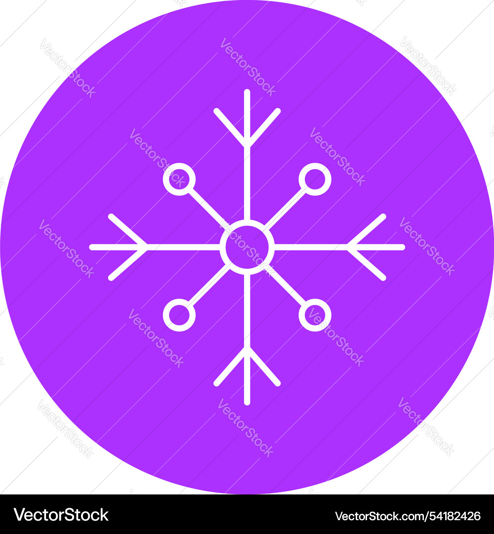 Snow line circle icon Royalty Free Vector Image