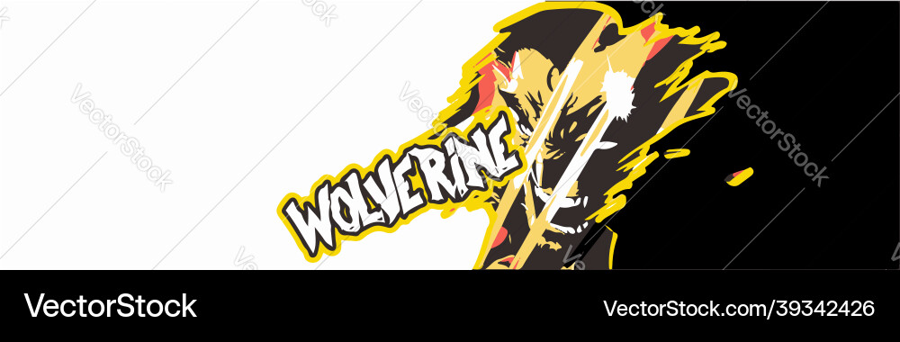 Wolverine car wrap design custom livery Royalty Free Vector