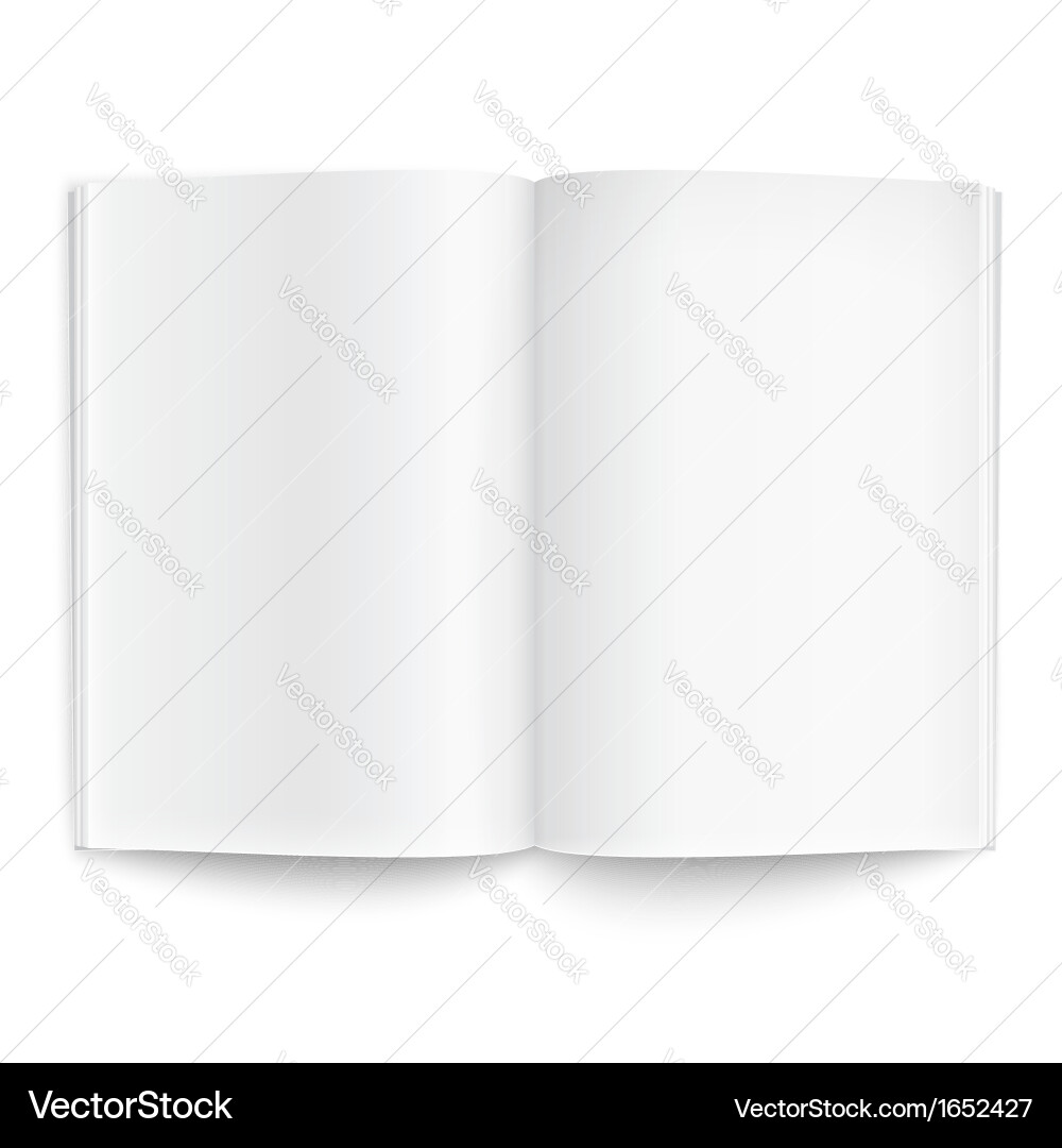 Blank magazine template with soft shadows Vector Image