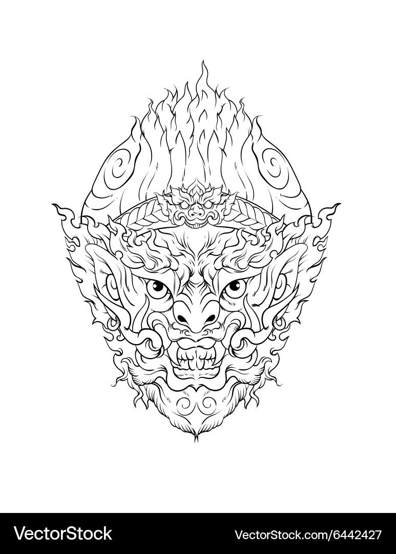 Hanuman Royalty Free Vector Image - VectorStock