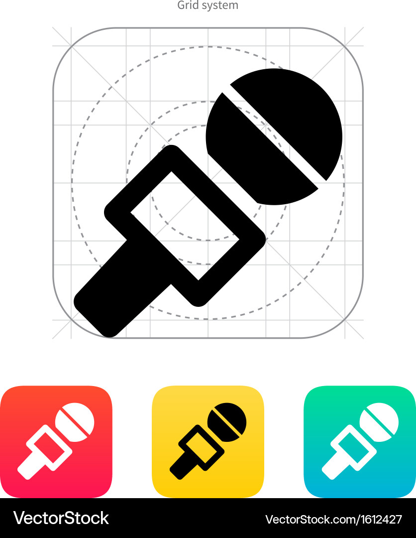 Journalist microphone icon Royalty Free Vector Image