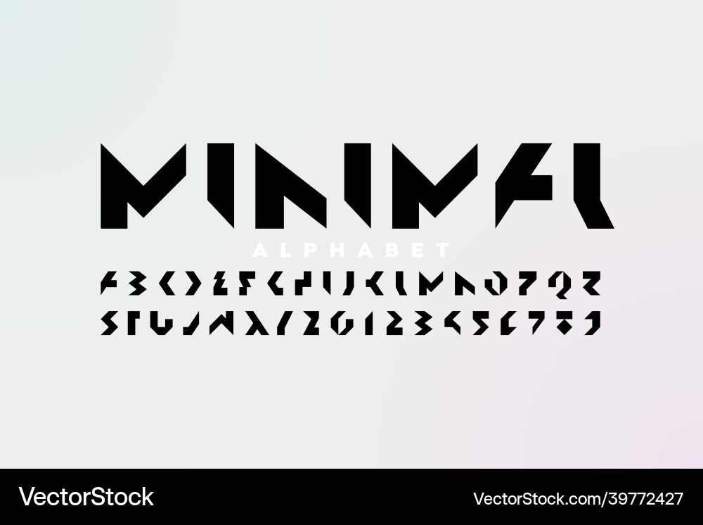 Minimal style font design alphabet letters Vector Image