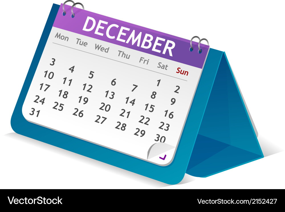 Modern Desktop Calendar Royalty Free Vector Image