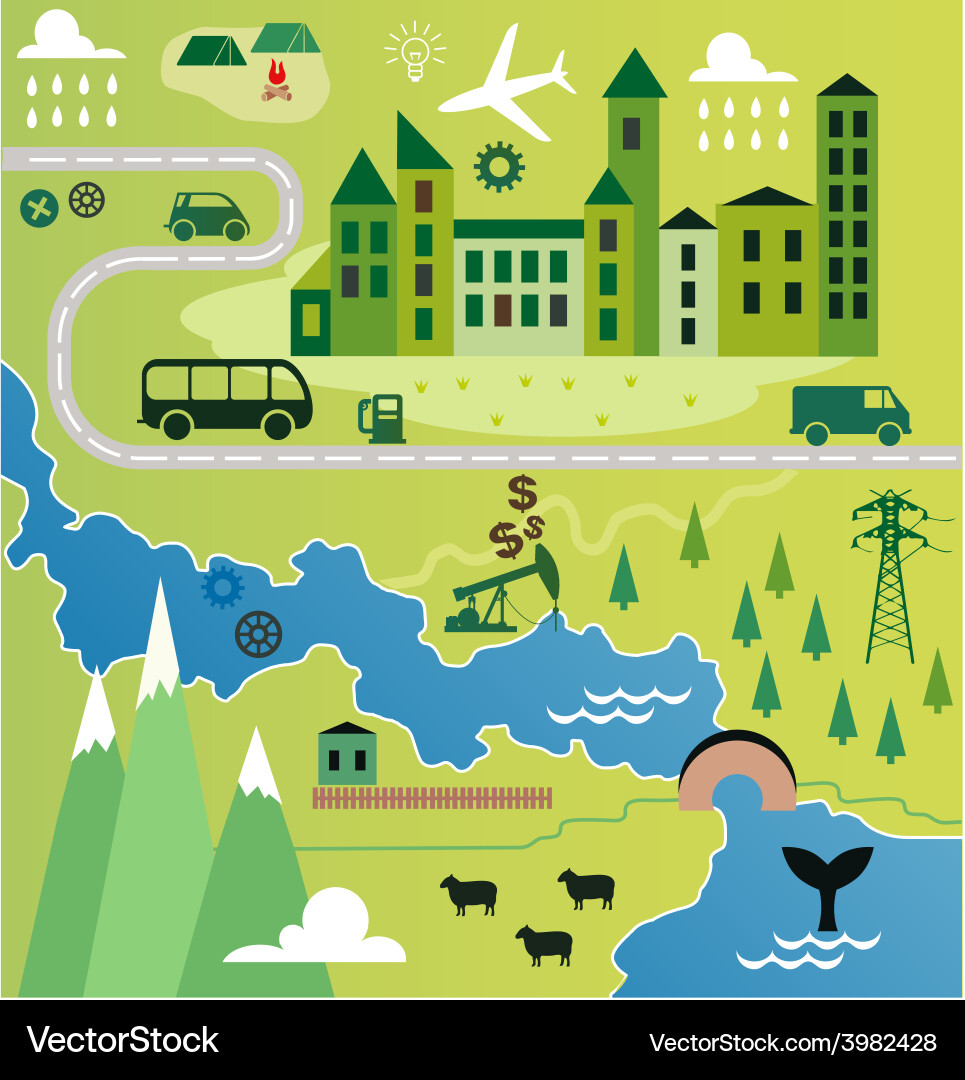 Cartoon map Royalty Free Vector Image - VectorStock