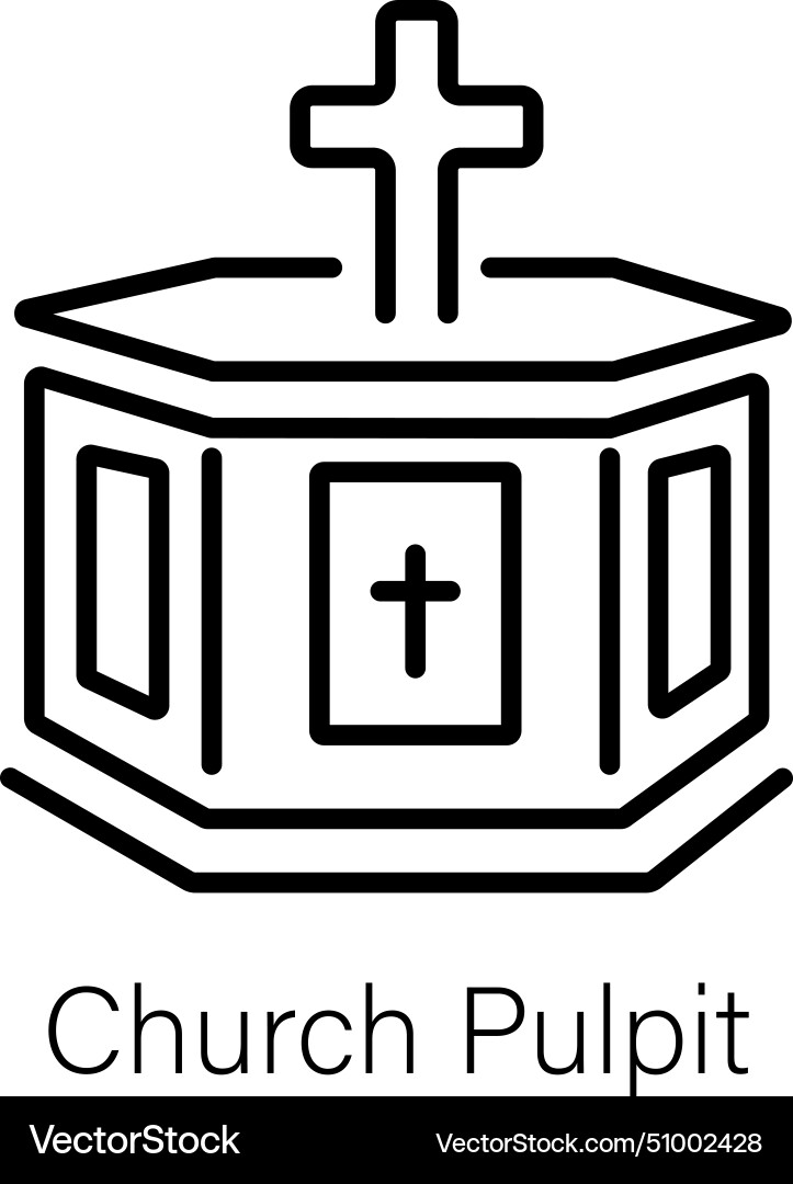Church pulpit Royalty Free Vector Image - VectorStock