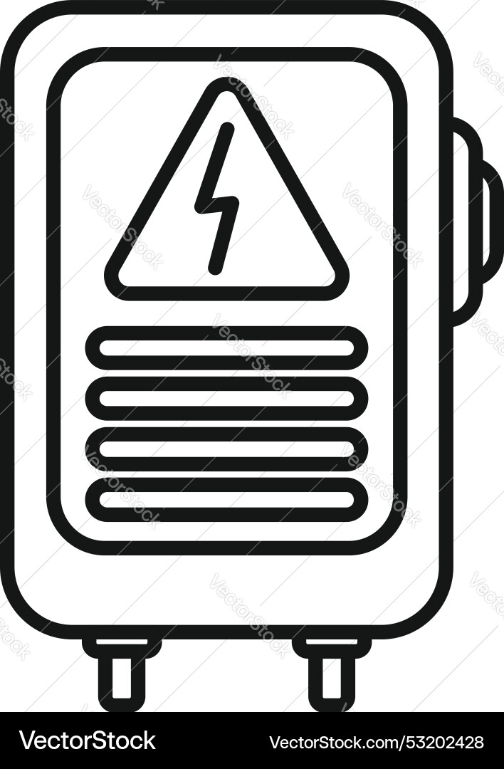 Electric fuse box showing high voltage connectors Vector Image