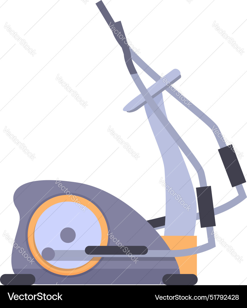 Elliptical trainer machine for working out cardio Vector Image