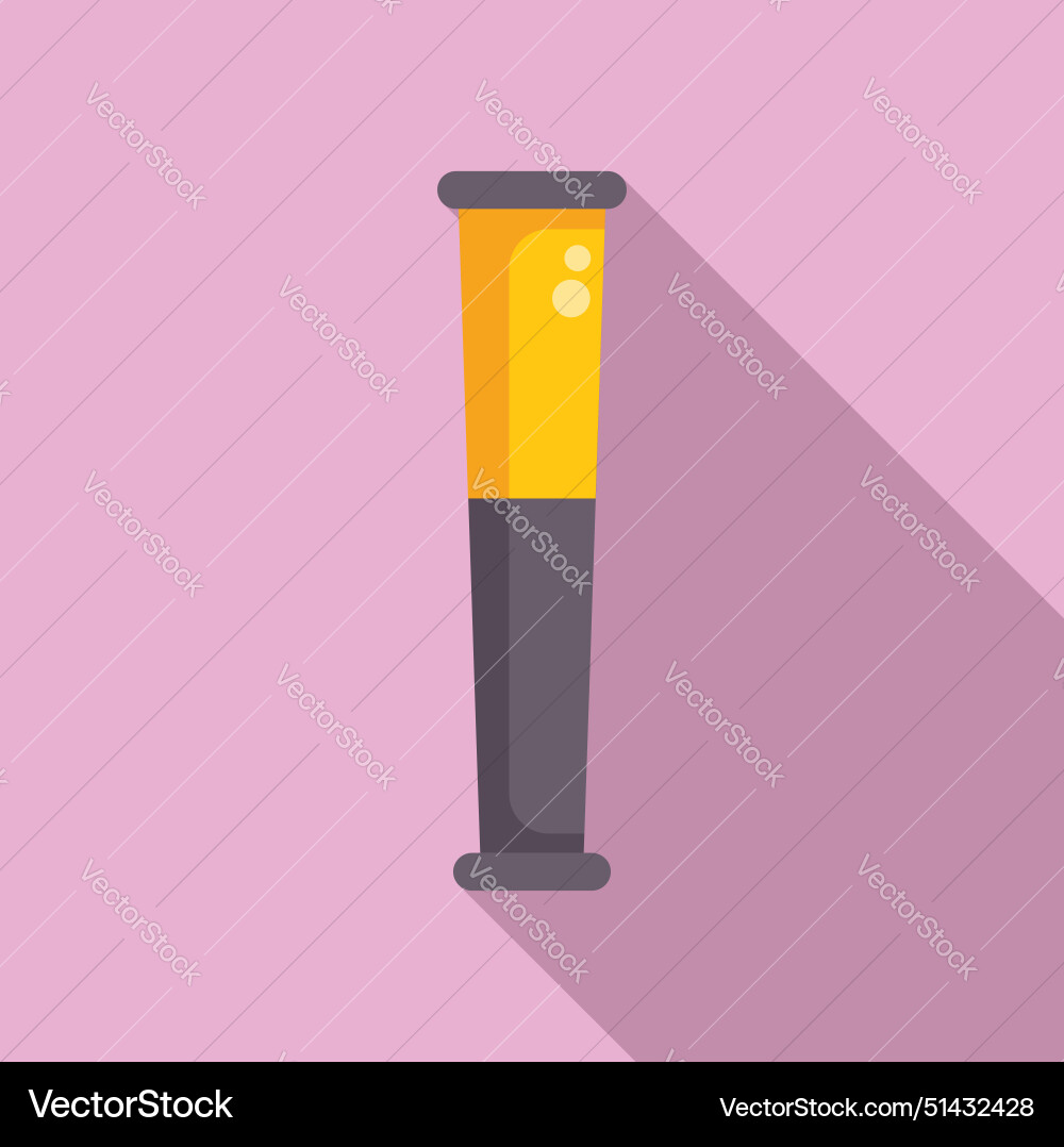 Flat design of a yellow flashlight Royalty Free Vector Image