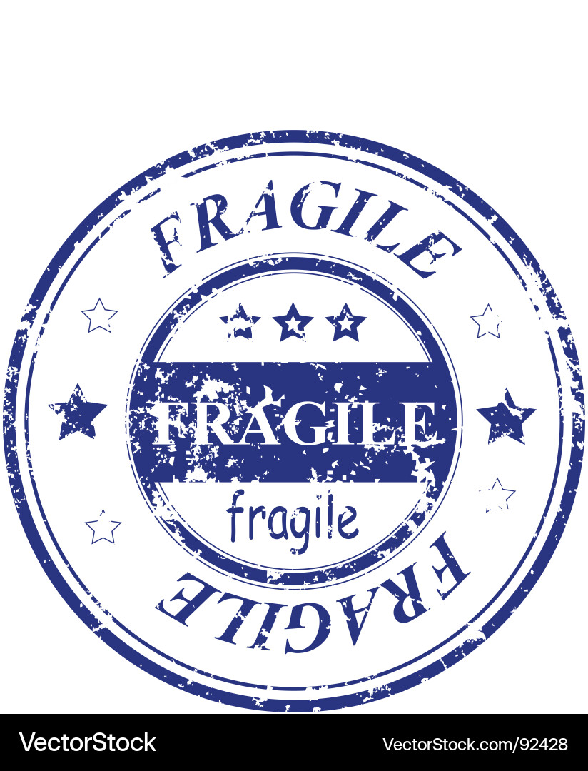 Fragile stamp Royalty Free Vector Image - VectorStock