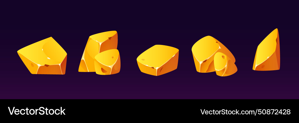 Gold nugget for mine and treasure Royalty Free Vector Image