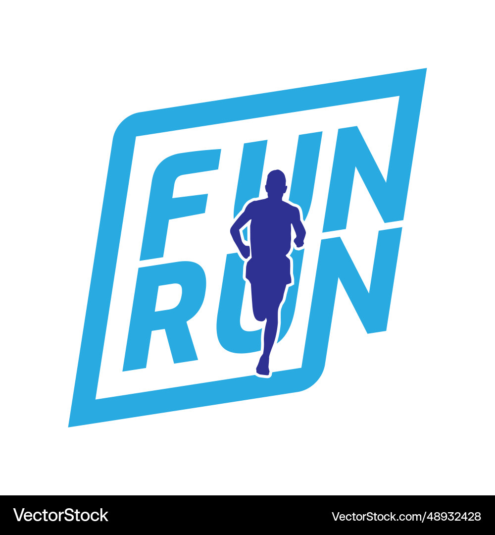 Logo design for 5k fun run event Royalty Free Vector Image