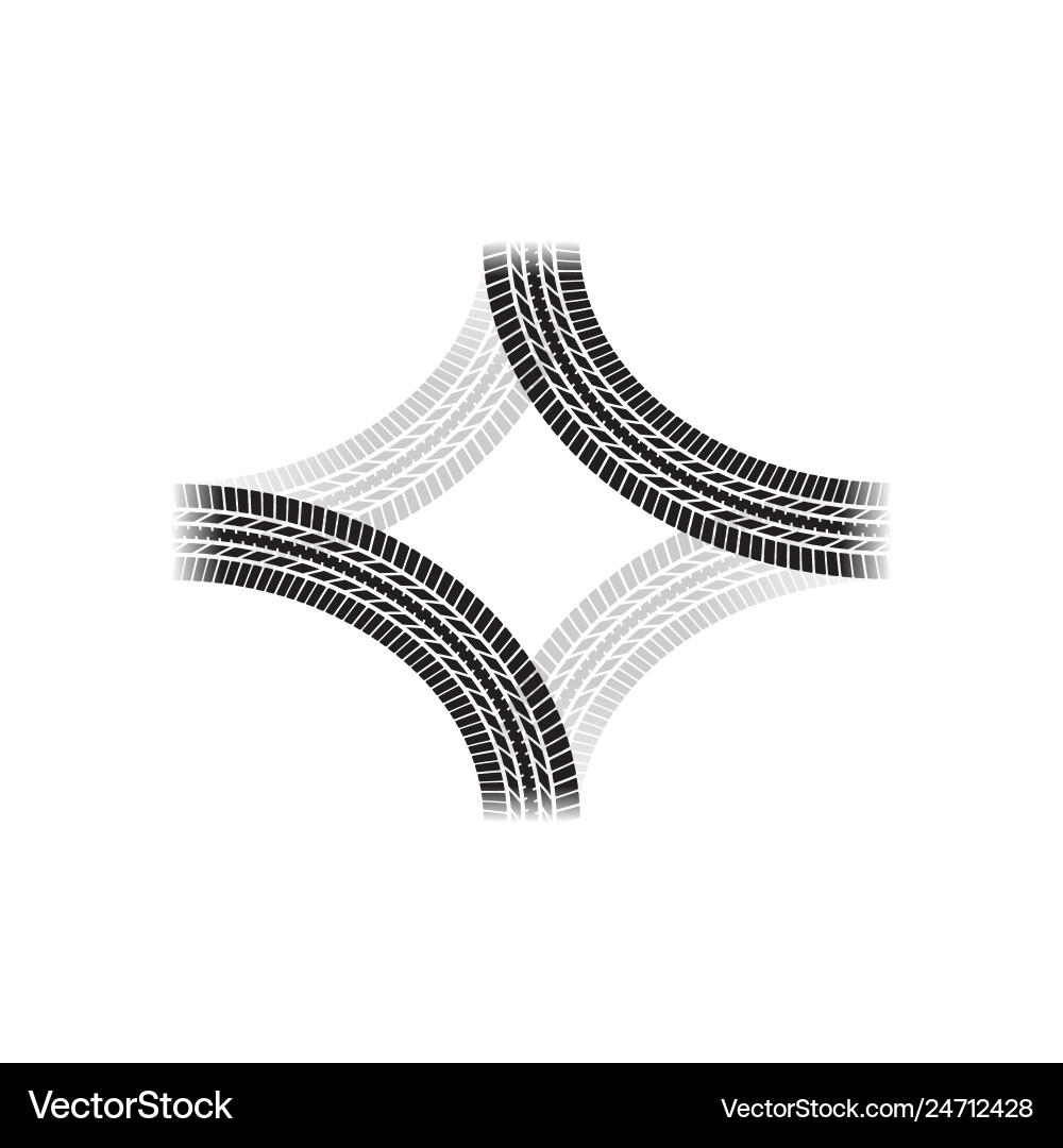 Tire track symbol Royalty Free Vector Image - VectorStock