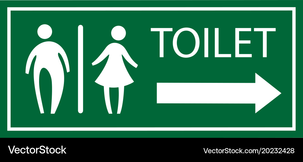 Toilet signage Royalty Free Vector Image - VectorStock