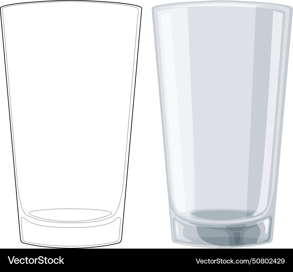 An empty transparent glass Royalty Free Vector Image