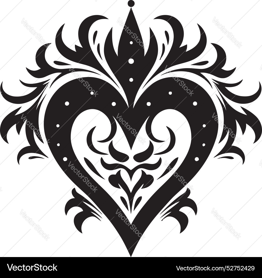 Blessed devotion insignia sacred heart logo Vector Image