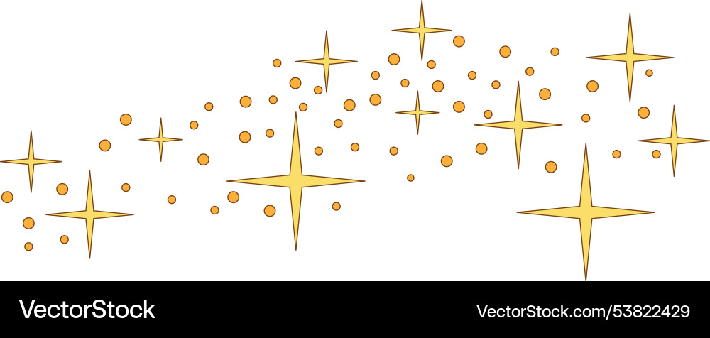 Constellation magic star arch cartoon Royalty Free Vector