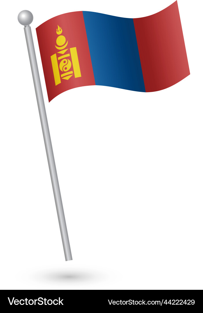Mongolia national flag Royalty Free Vector Image