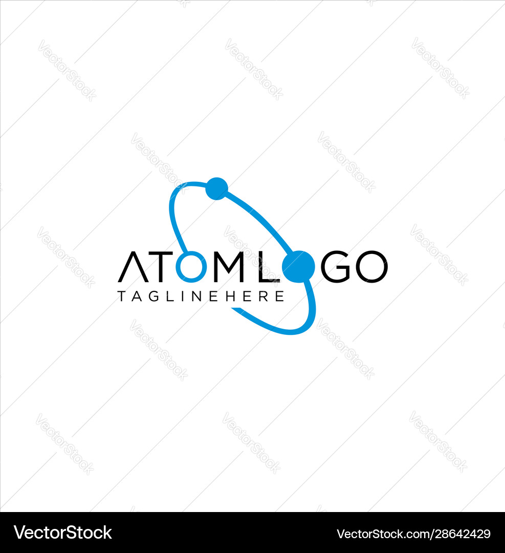Neutron atom logo icon design stock Royalty Free Vector