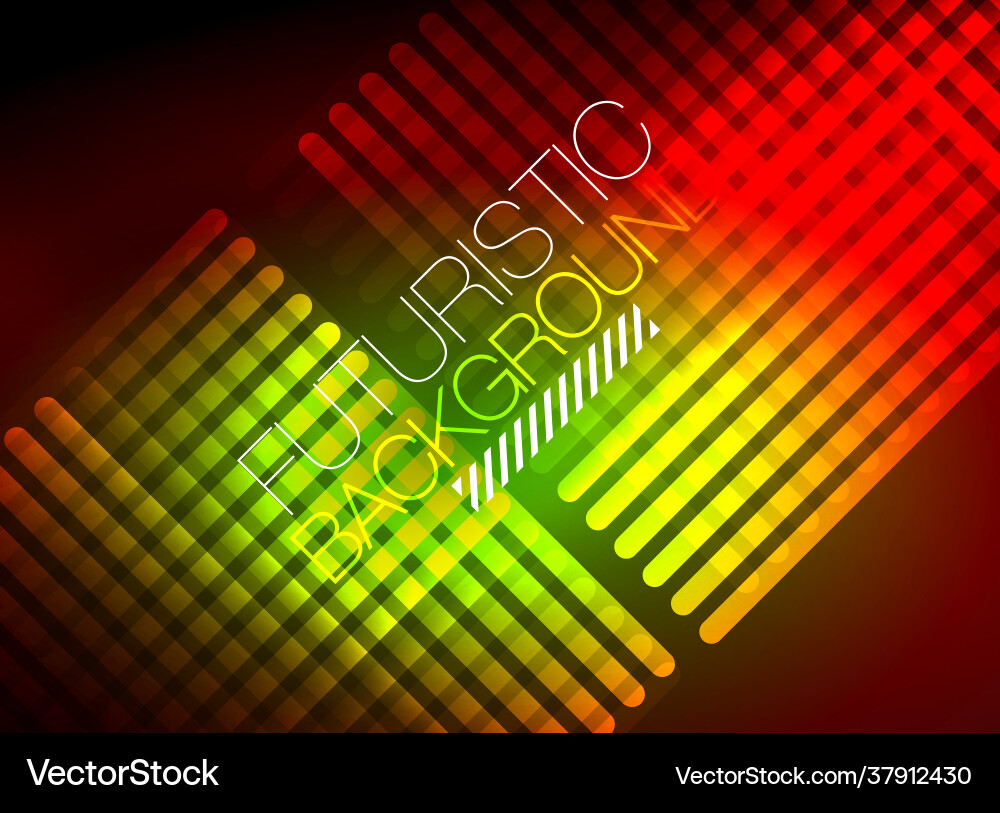 Bright neon color techno abstract background Vector Image