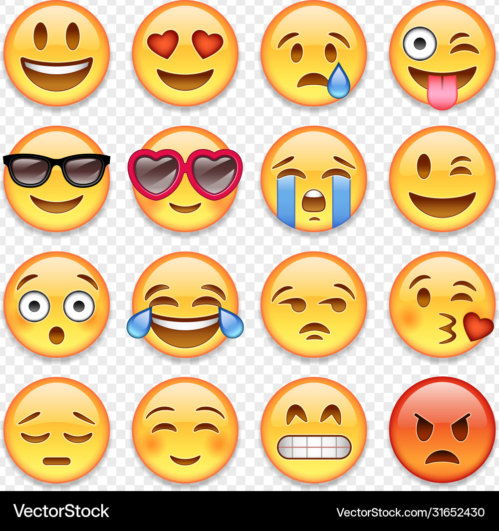 Cartoon Emoticons Collection Royalty Free Vector Image