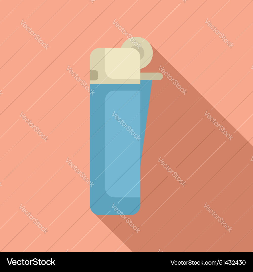 Flat design of blue lighter Royalty Free Vector Image