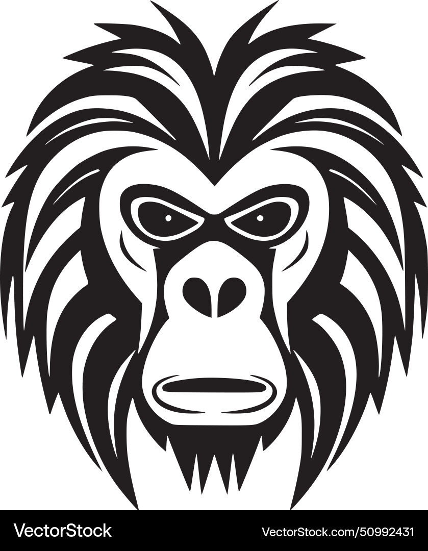 Baboon - minimalist and simple silhouette Vector Image