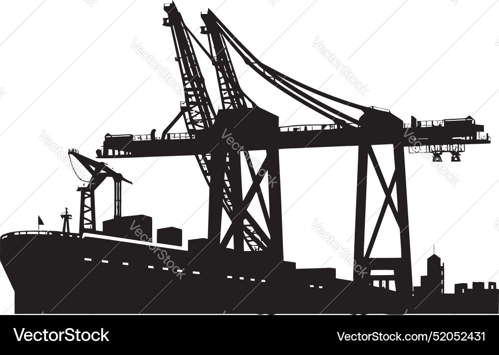 Cargo handling facility symbol shipping port Vector Image