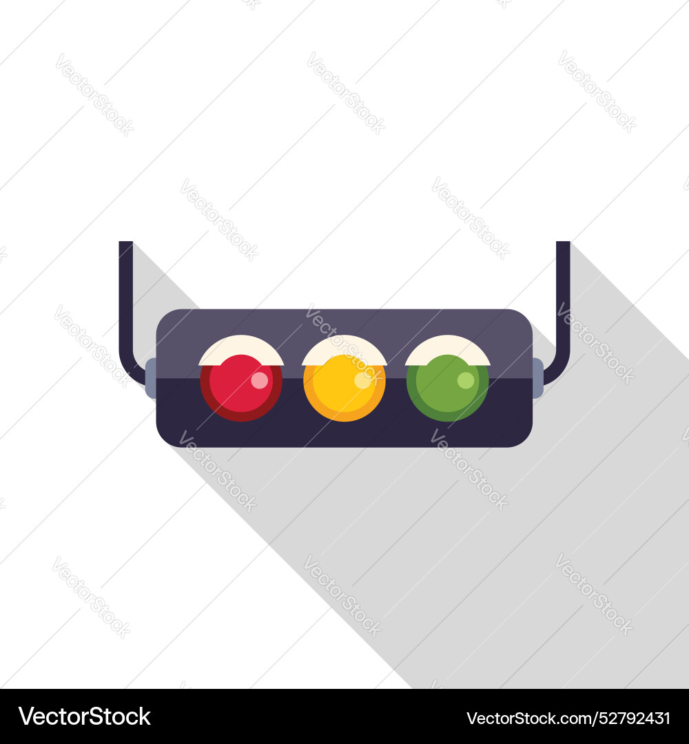 Horizontal traffic light showing green Royalty Free Vector