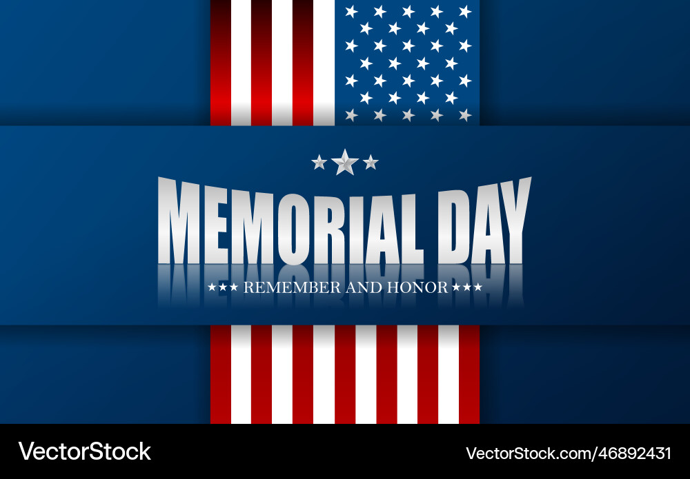 Memorial day background design Royalty Free Vector Image