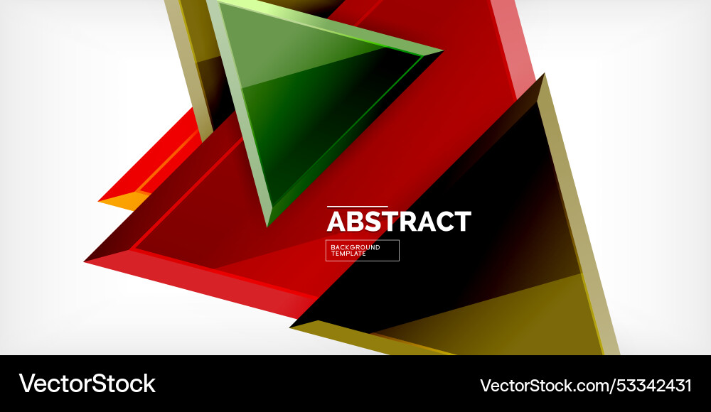 Triangle glass shapes geometric abstract Vector Image